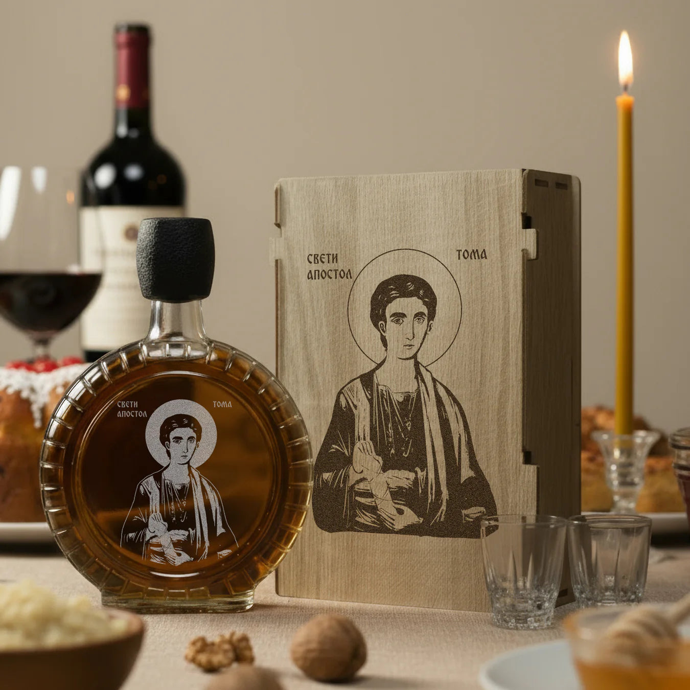 Poklon za slavu Sveti apostol Toma - Tomindan, sa 2 čašice | Oimano